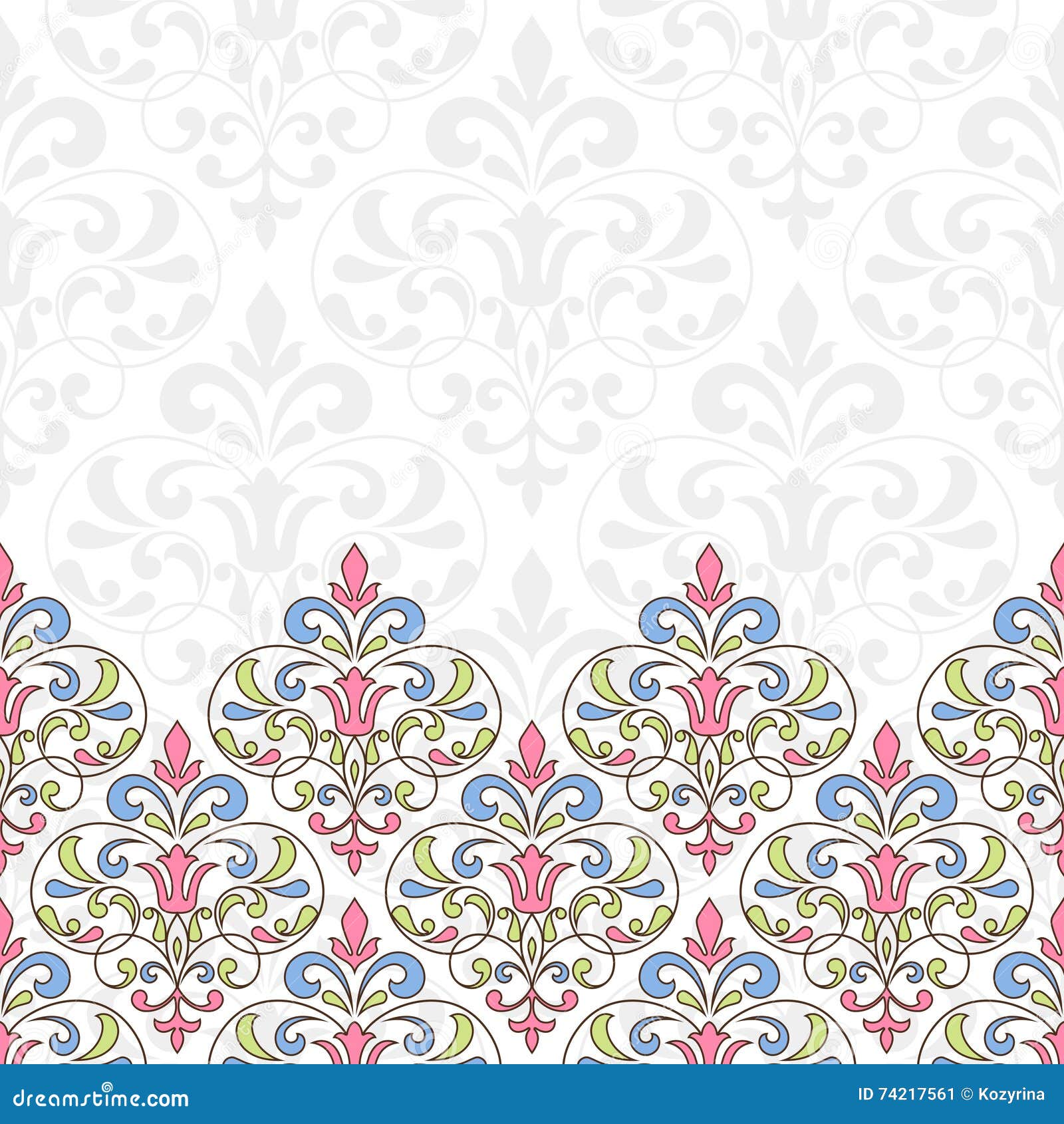 Floral Pattern for Invitation Card. Stock Vector - Illustration of ...