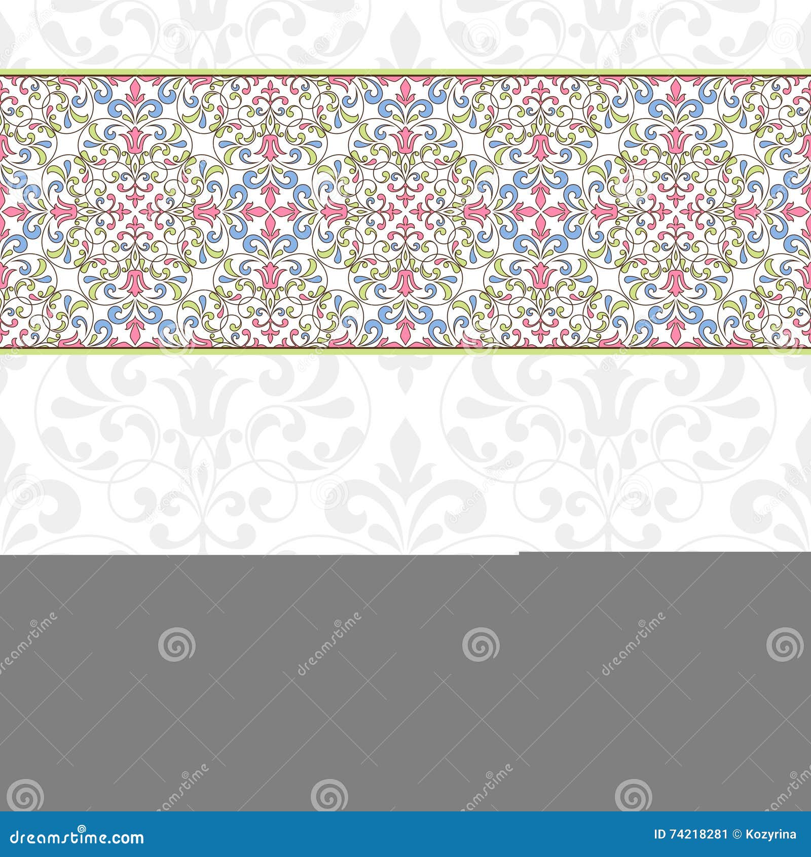 Floral Pattern for Invitation Card. Stock Vector - Illustration of ...