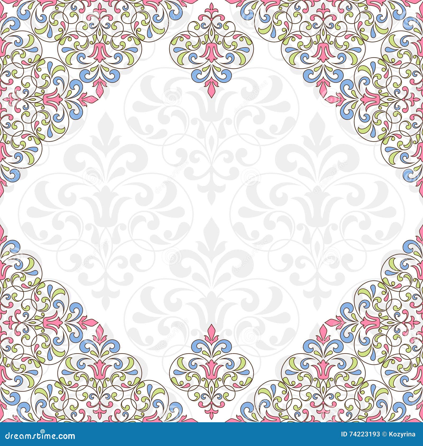 Floral Pattern for Invitation Card. Stock Vector - Illustration of ...