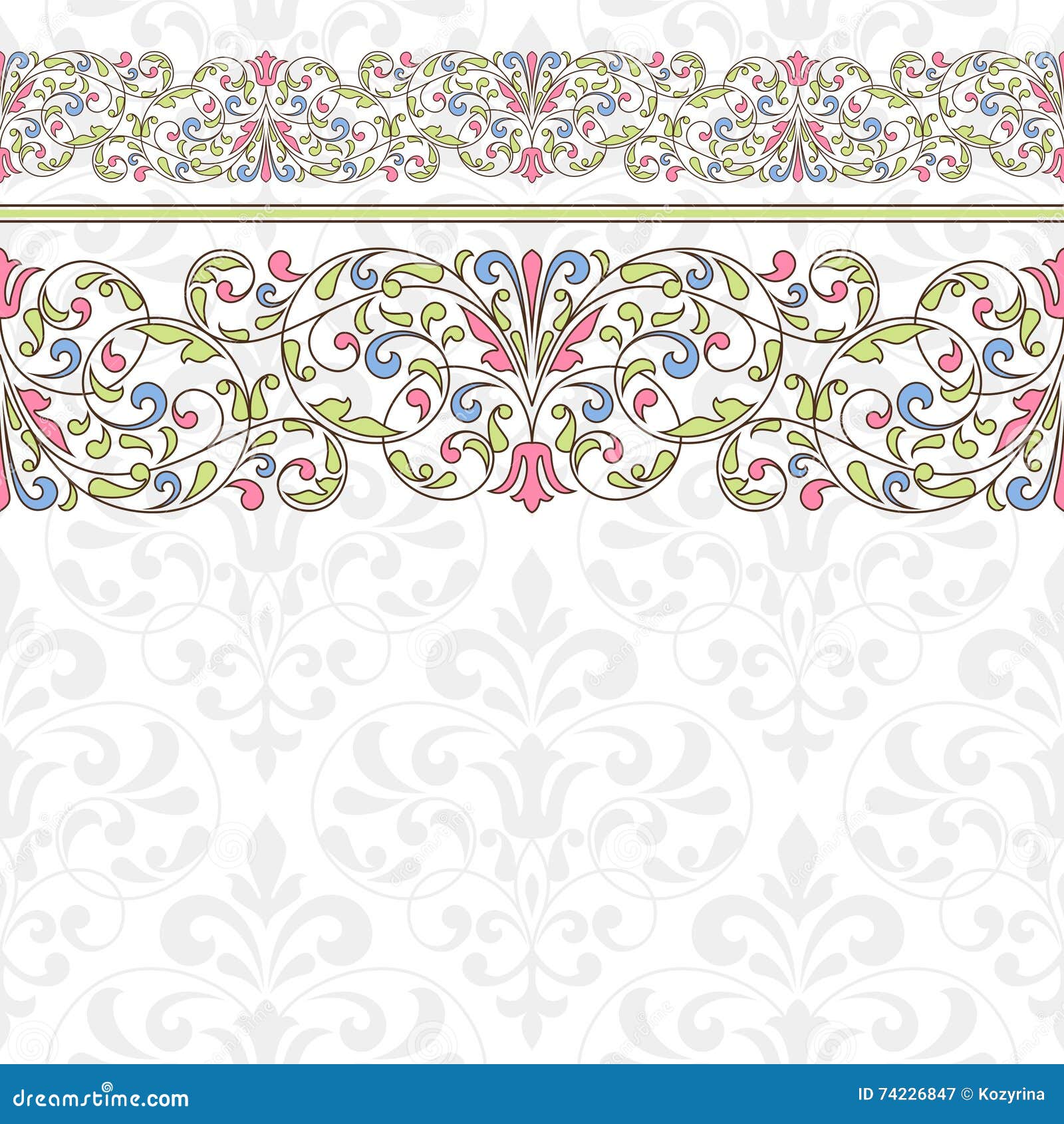 Floral Pattern for Invitation Card. Stock Vector - Illustration of ...