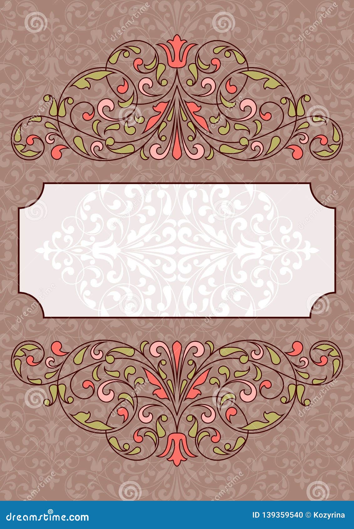 Floral Pattern for Invitation or Greeting Card Stock Vector ...