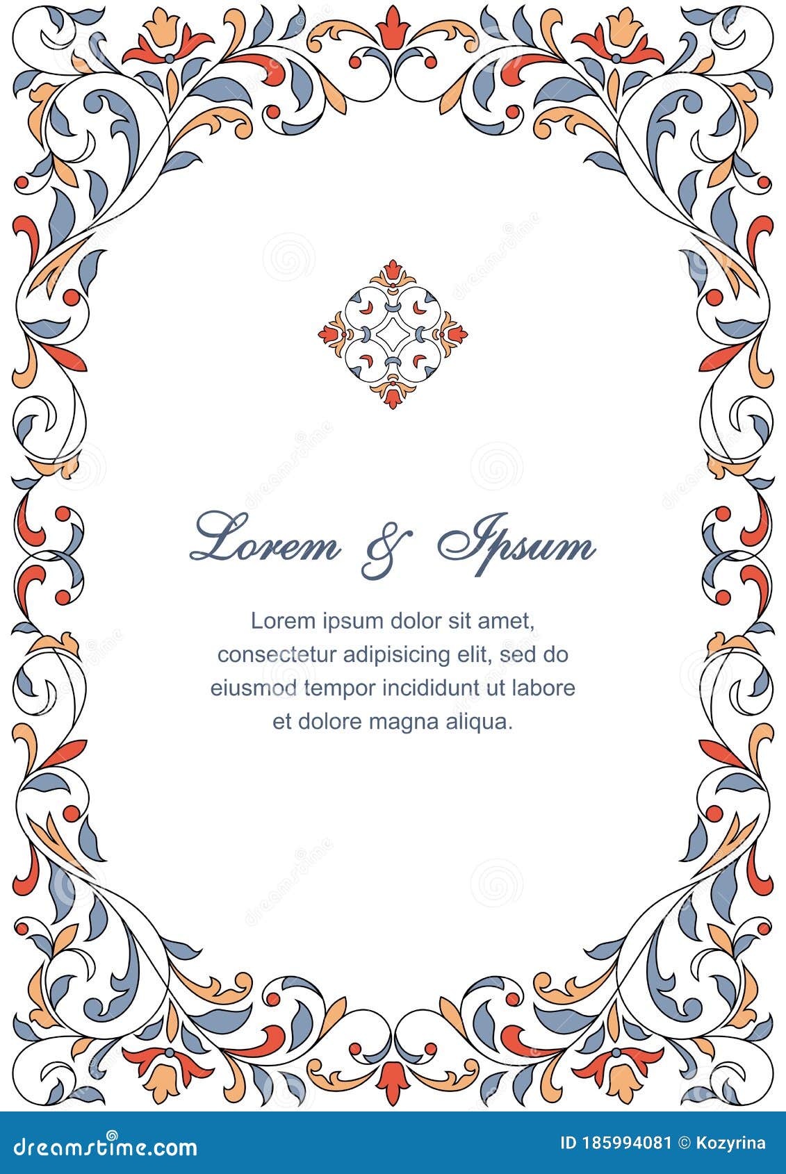 Floral Pattern for Invitation or Greeting Card Stock Vector ...