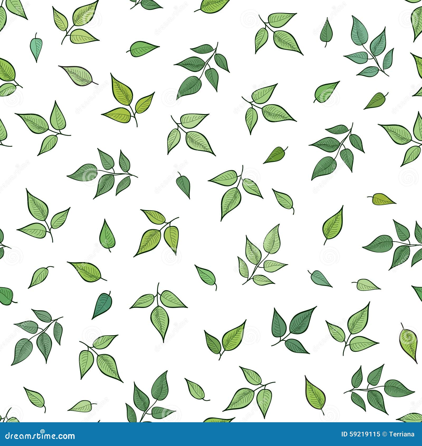 Floral Pattern. Leaves Seamless Background. Leaf Ornamental Text Stock ...