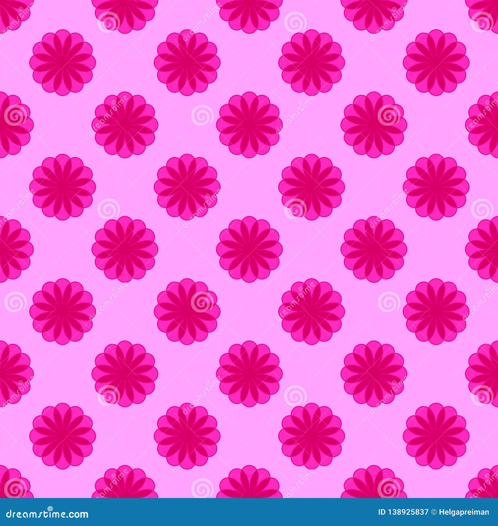 Floral Pattern on the Light Pink Background Stock Illustration ...