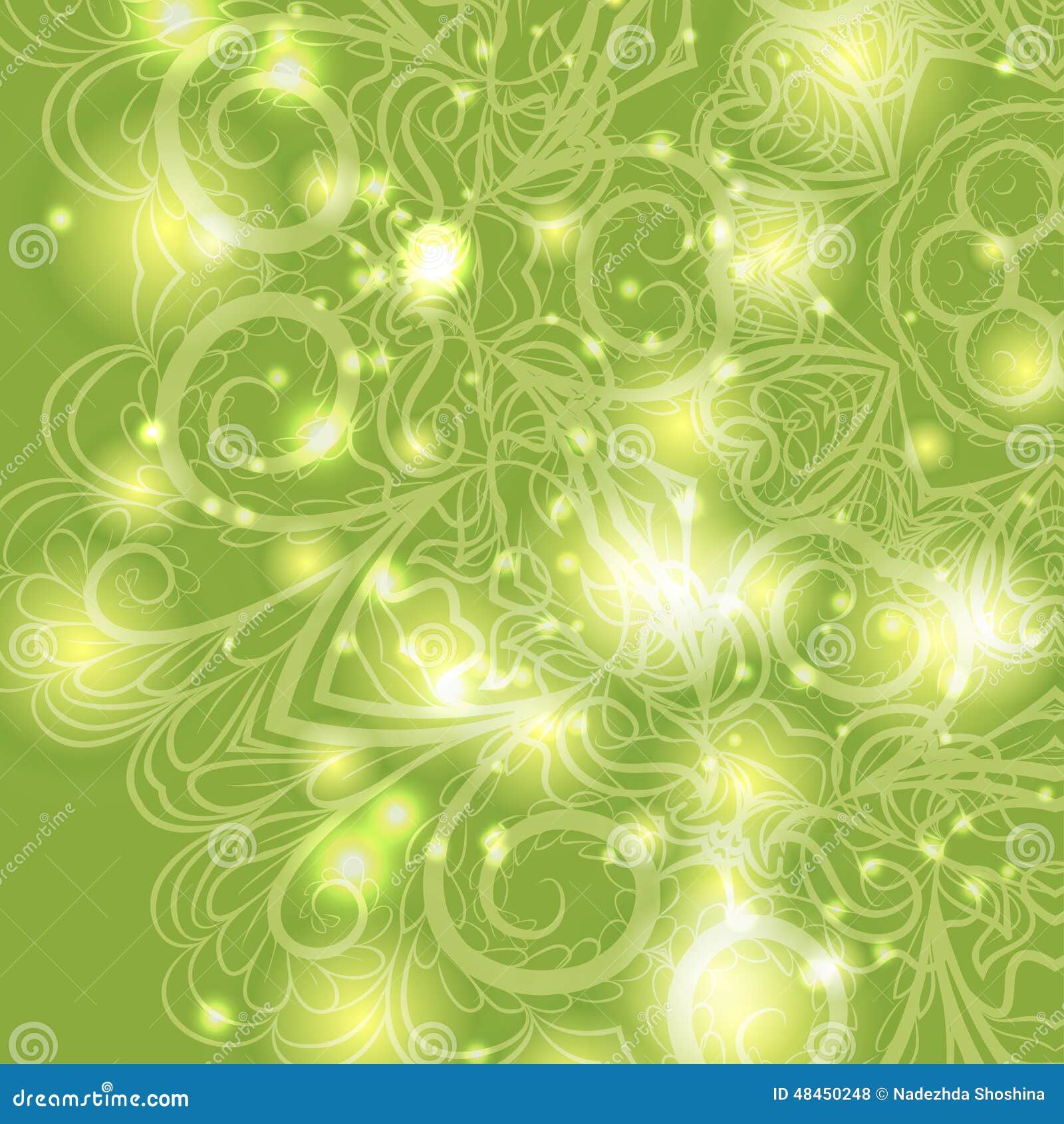 Floral pattern with lights stock vector. Illustration of light - 48450248