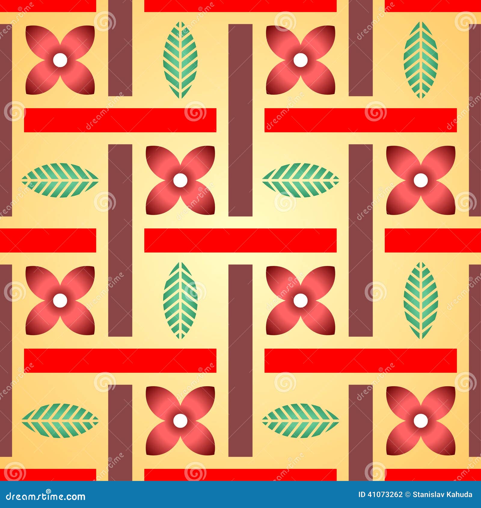 Floral Pattern Made of Flowers and Leaves. Stock Vector - Illustration ...