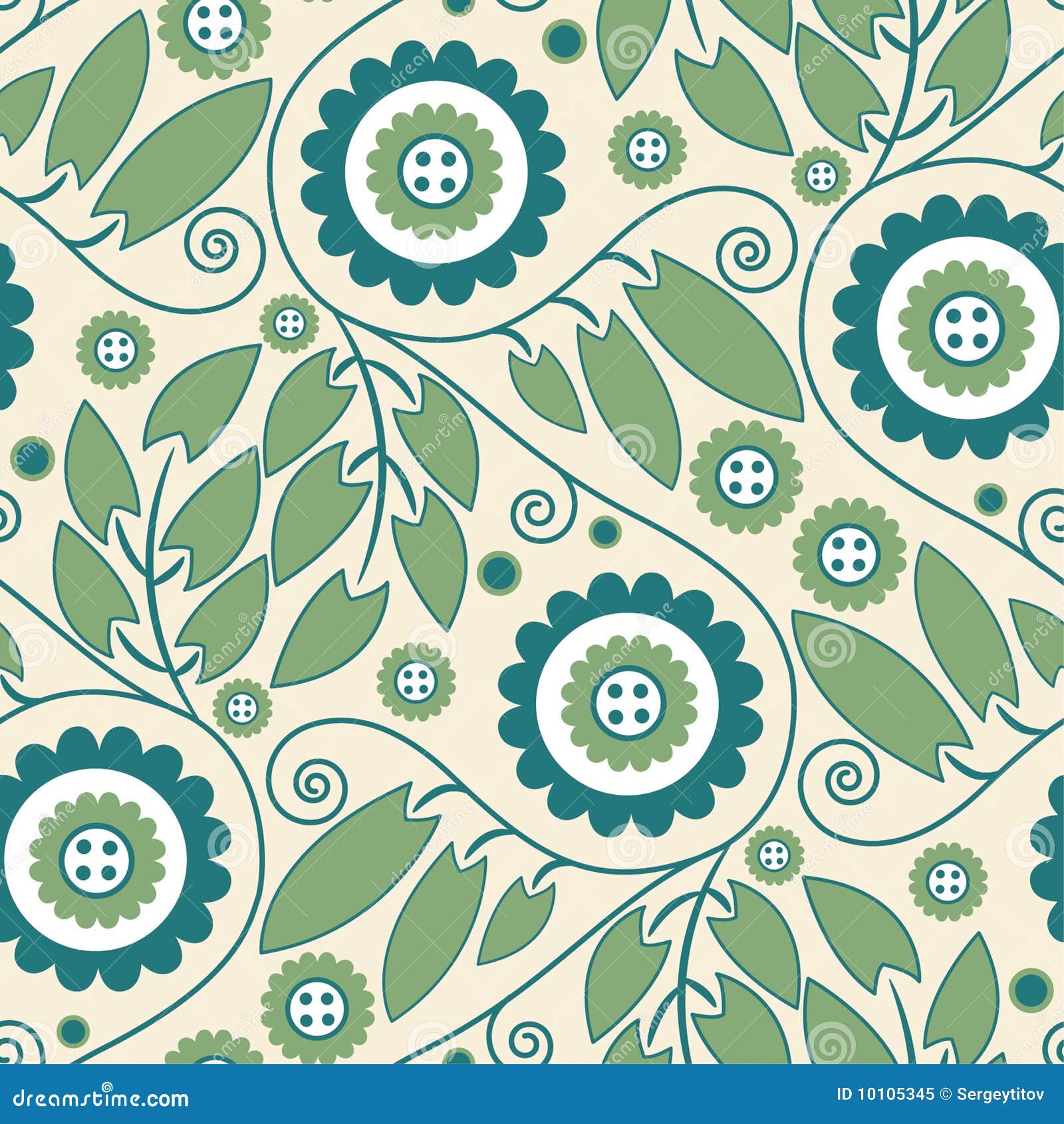 Floral pattern in modern stock vector. Illustration of beauty - 10105345