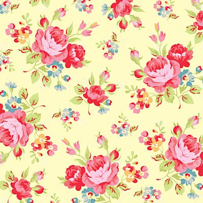 Floral Pattern with Pink Rose Stock Vector - Illustration of pink ...