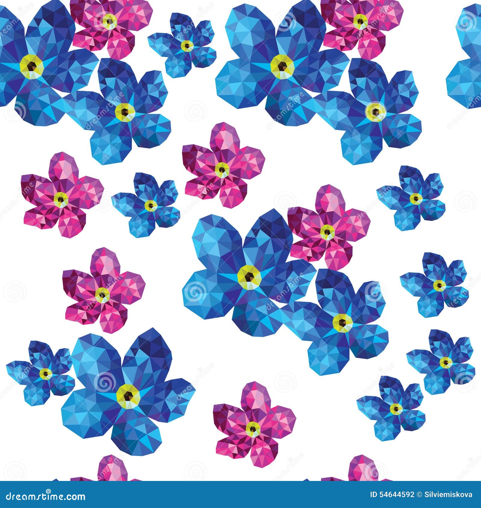 Floral pattern polygon stock illustration. Illustration of space - 54644592