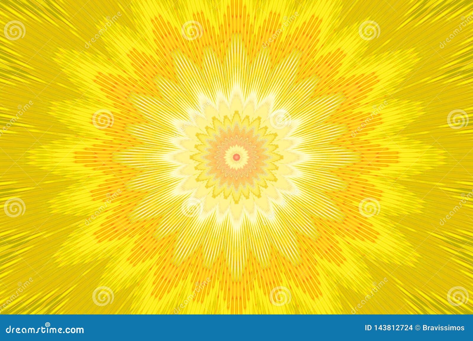 Floral Pattern Rainbow Background Multicolor. Hypnotic Mandala Stock ...