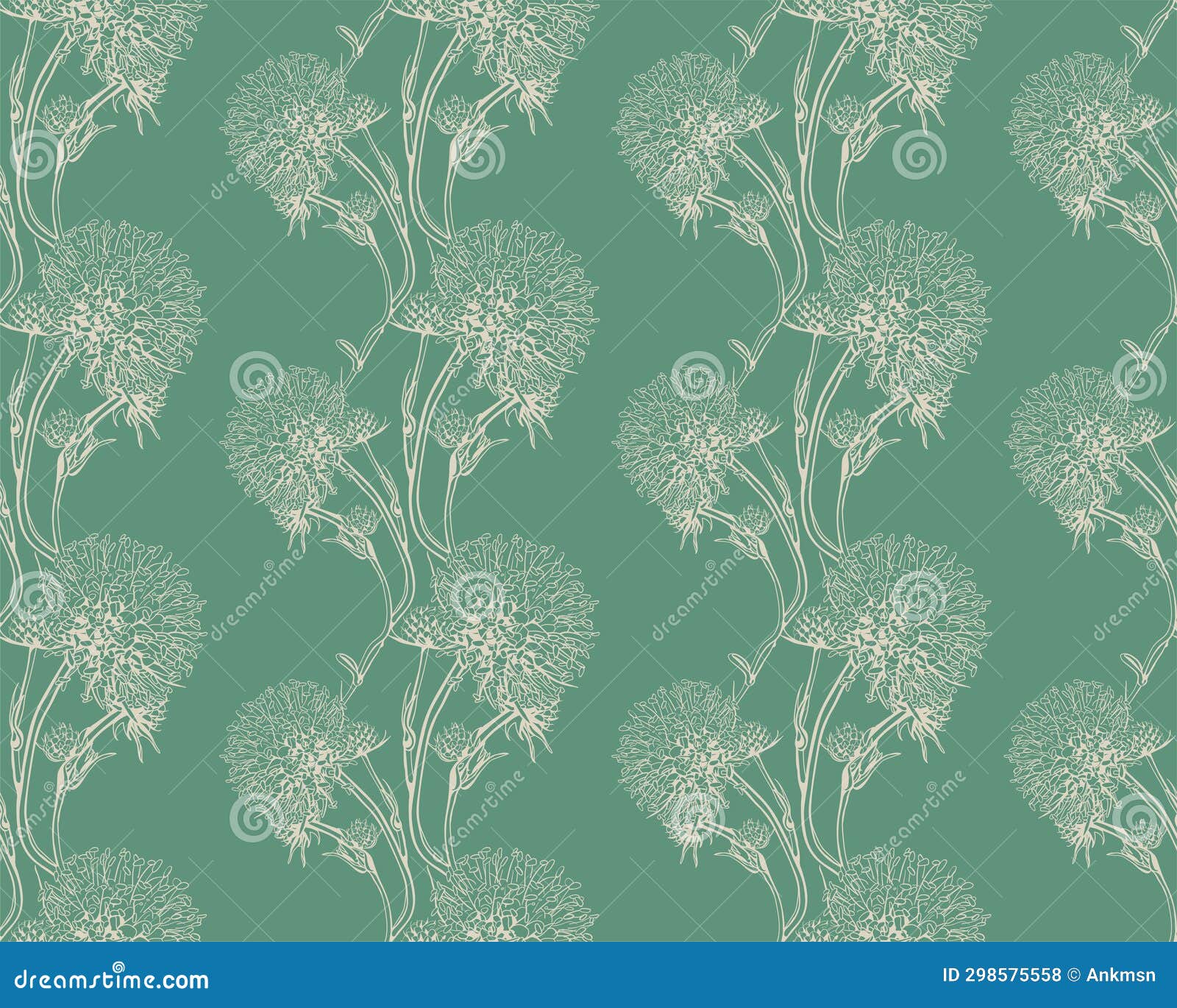 Floral Pattern Seamless Background. Foliage and Flower Wallpaper Design ...