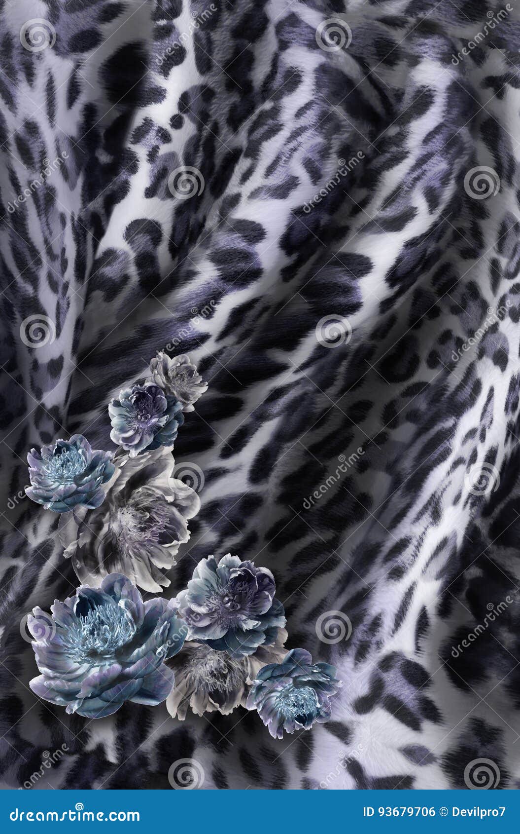 Floral Pattern on Seamless Cloth. Flower Bouquet. Fabric Stock Photo ...