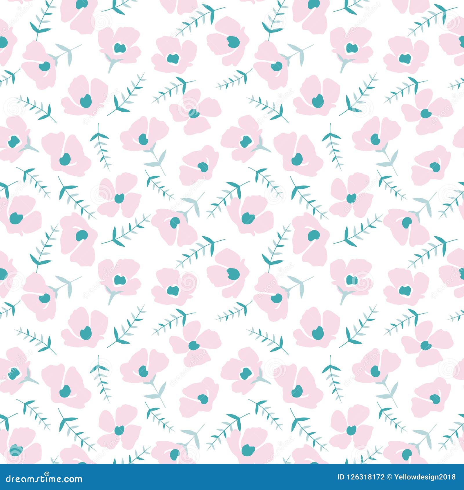 Floral Pattern in the Small Flower.Seamless Vector Texture Stock Vector ...