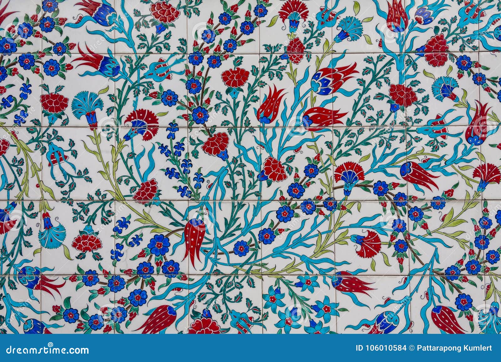 Floral Pattern Turkish Tile / Turkish Tiles Stock Photo - Image of ...