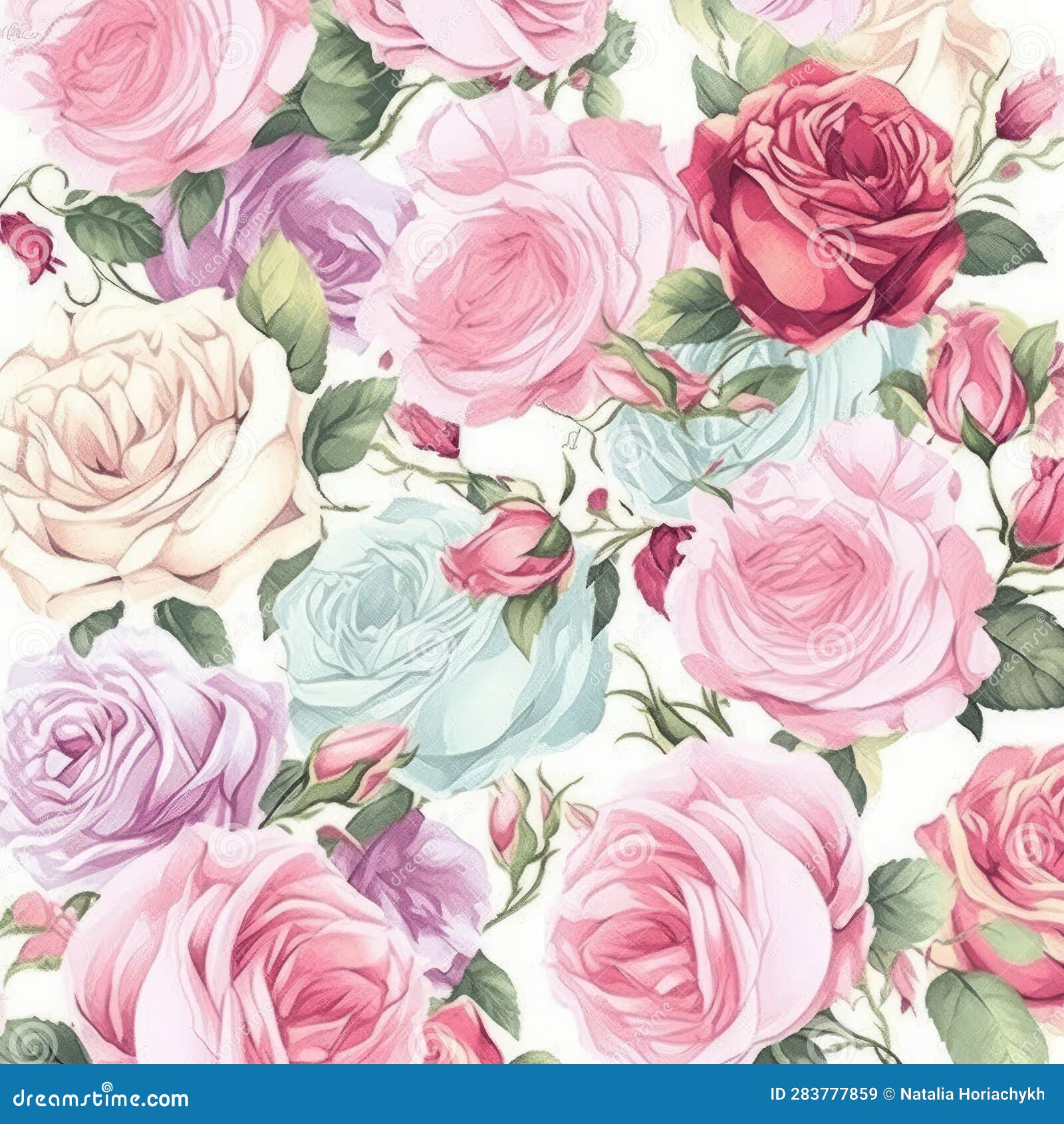 Floral Pattern Vector Illustration. Roses Pattern. Roses Ornament ...