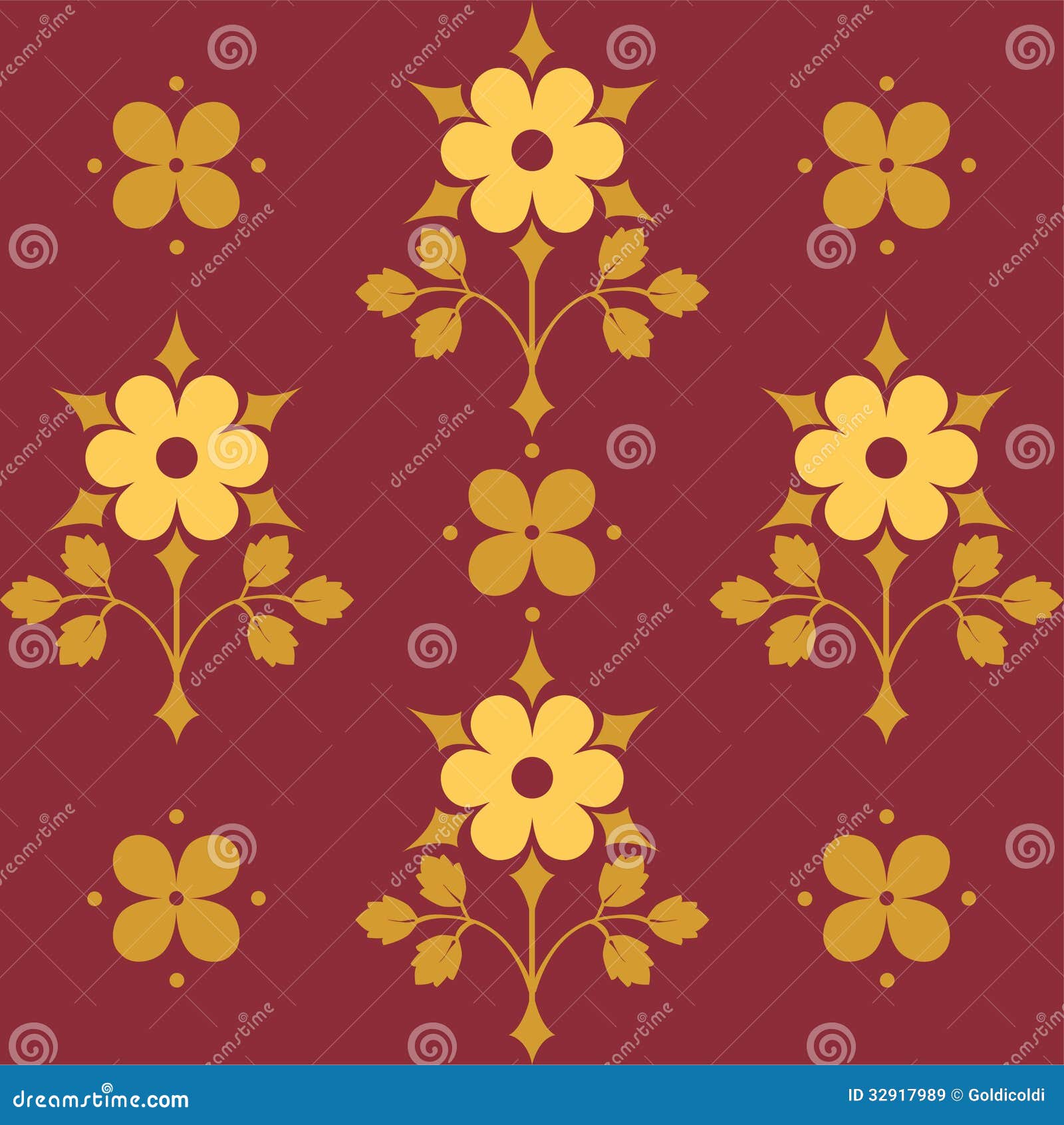 Floral pattern stock vector. Illustration of baroque - 32917989