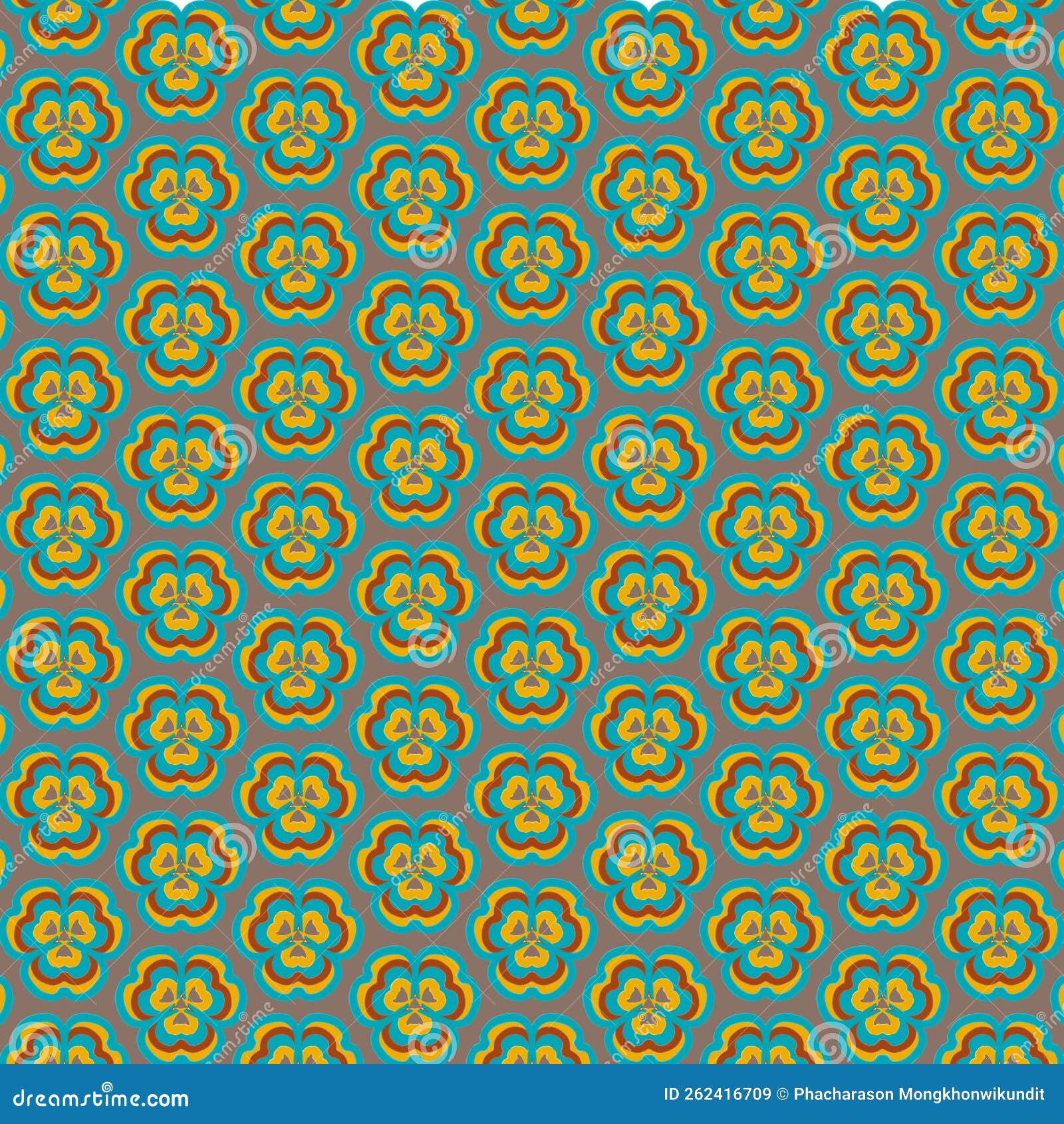 Floral Pattern, Vintage Geometric Pattern. Retro Style and Aesthetic ...