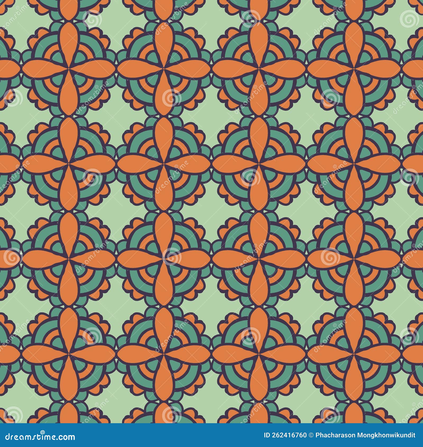 Floral Pattern, Vintage Geometric Pattern. Retro Style and Aesthetic ...