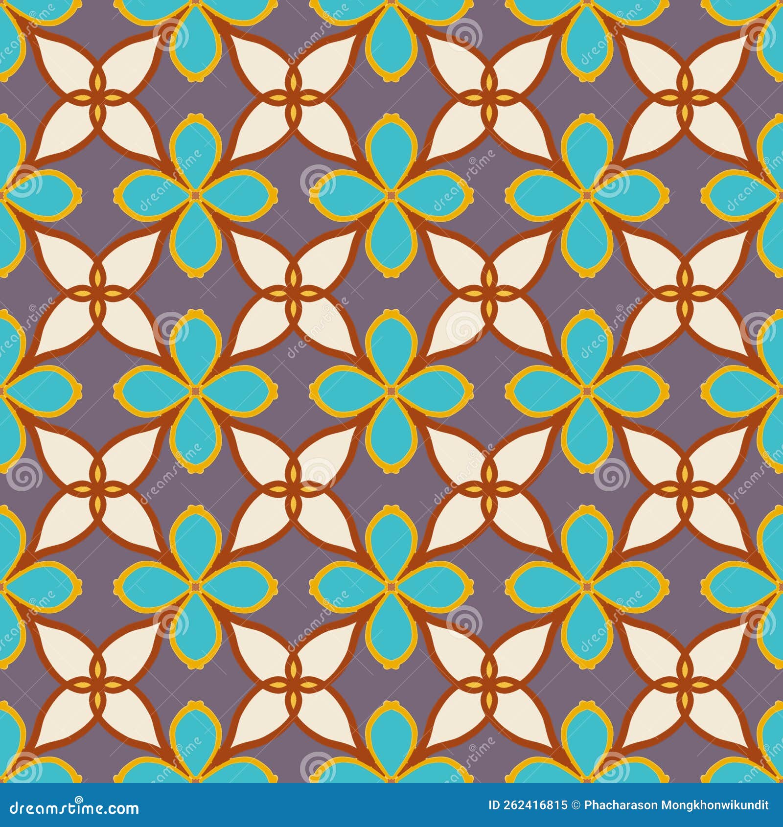 Floral Pattern, Vintage Geometric Pattern. Retro Style and Aesthetic ...