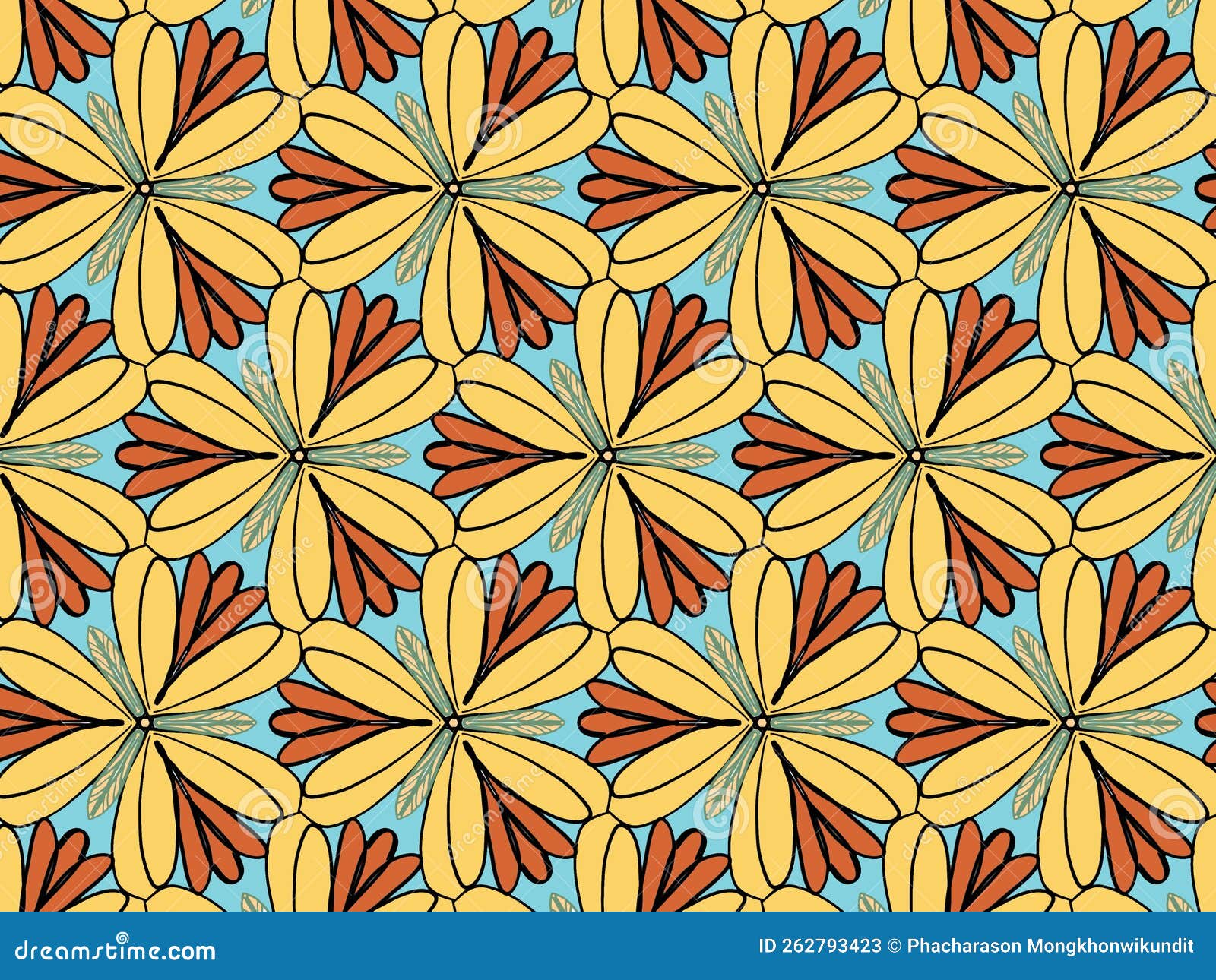 Floral Pattern, Vintage Geometric Pattern. Retro Style and Aesthetic ...