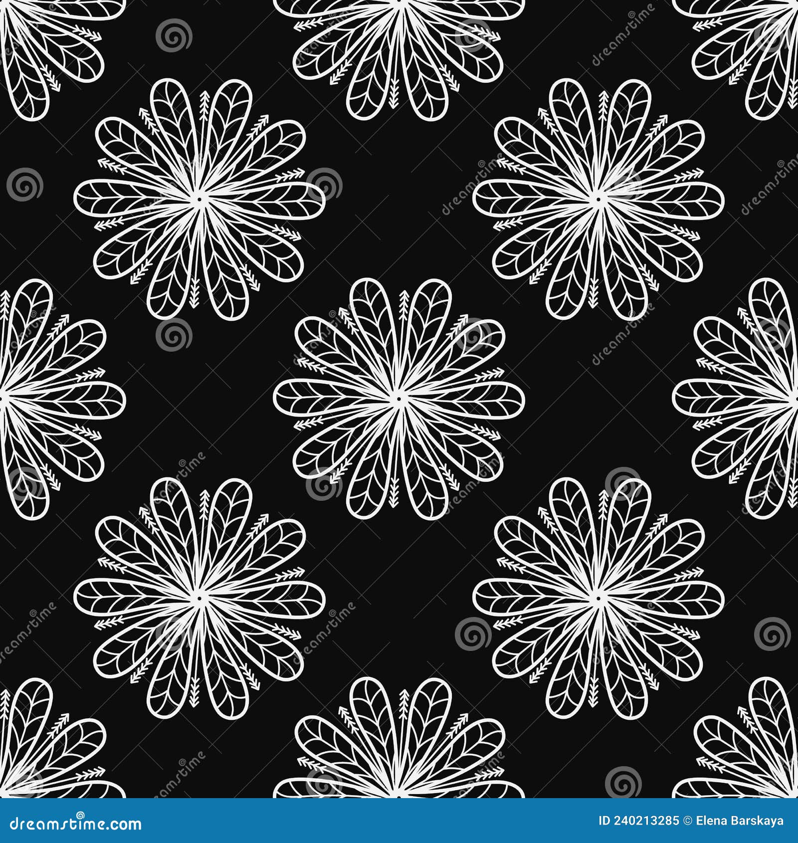 Floral Pattern in White for Use As a Print Stock Vector - Illustration ...