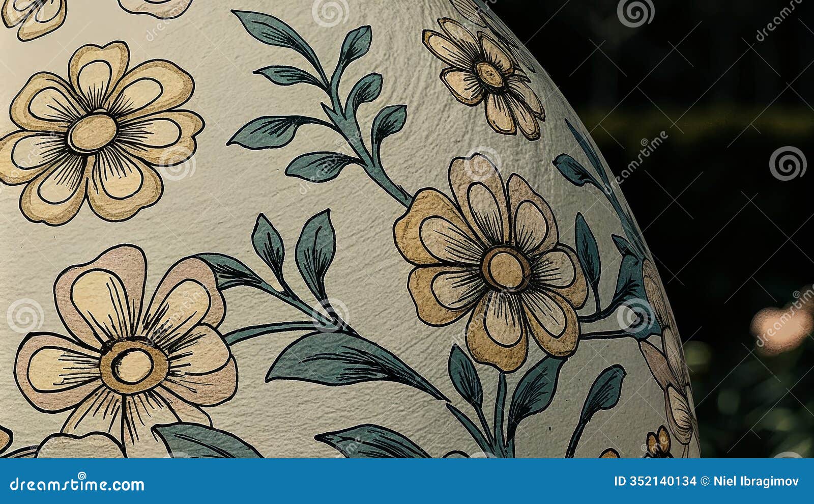 Floral Patterns on Curved Surface Highlighting Nature-inspired Design ...