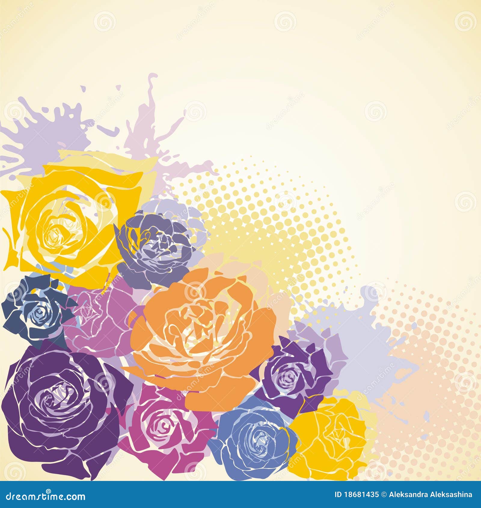 Floral postcard stock vector. Illustration of background - 18681435