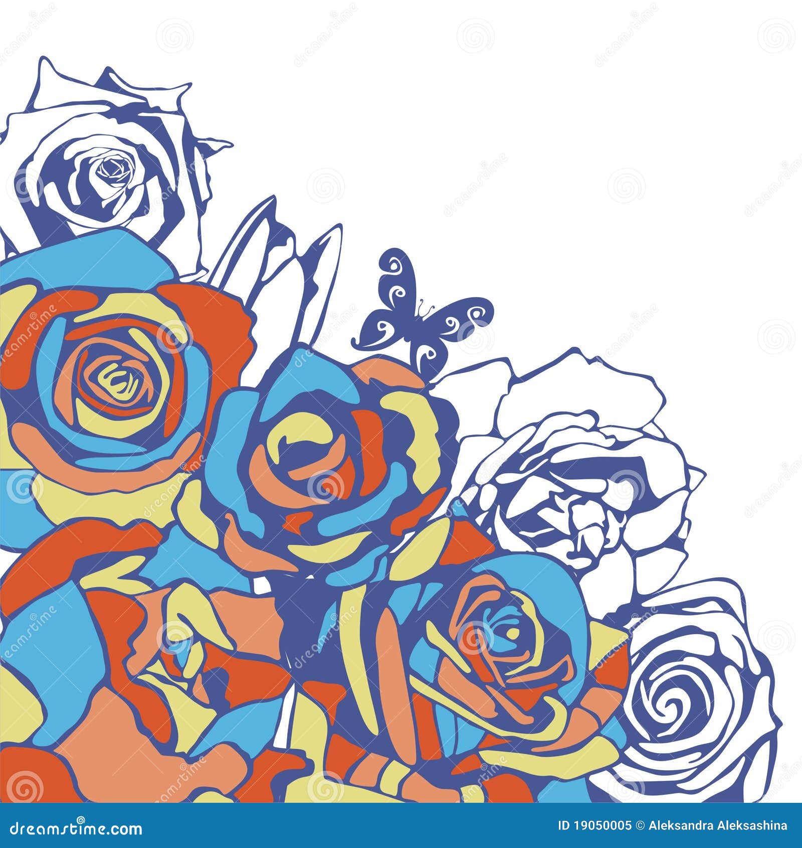 Floral postcard stock vector. Illustration of print, abstract - 19050005