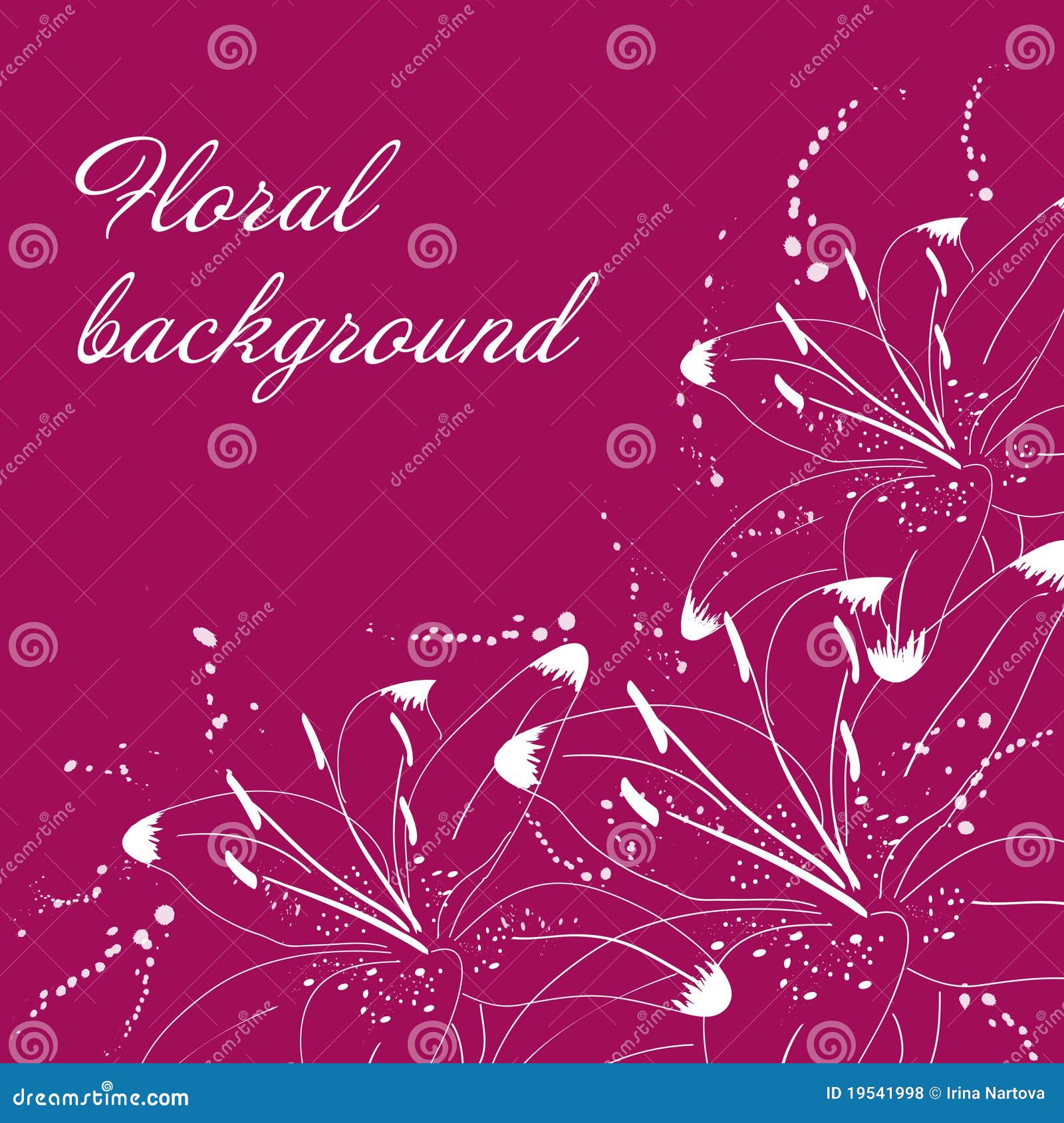 Floral postcard stock vector. Illustration of design - 19541998