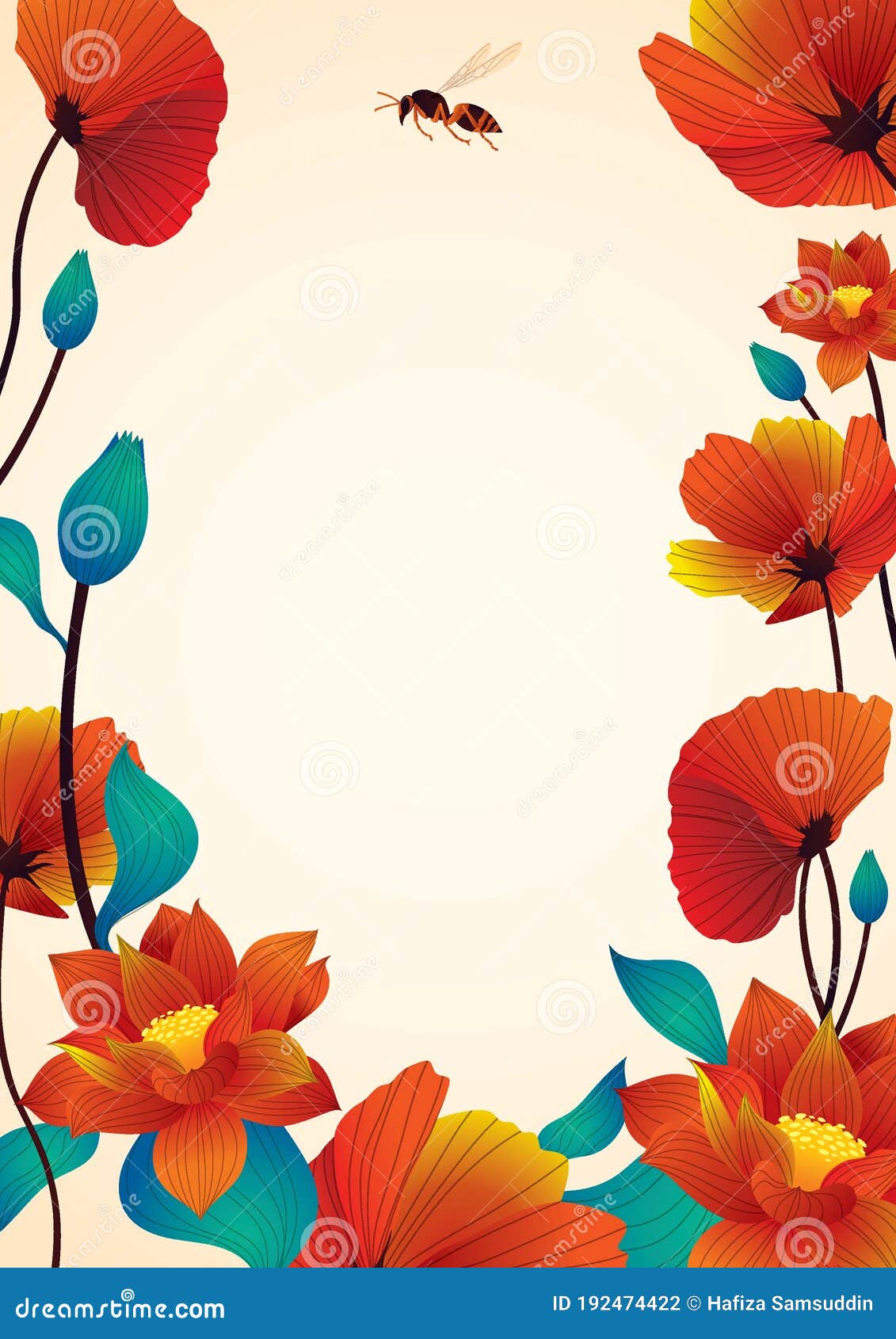 Floral Poster Design. Vector Illustration Decorative Design Stock ...
