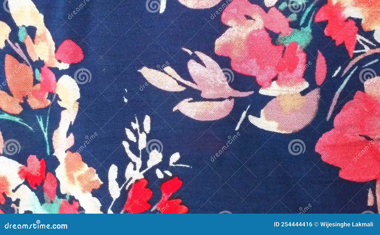 Floral Print in Cloth - Red and Pink Colour - Designs Stock Photo ...