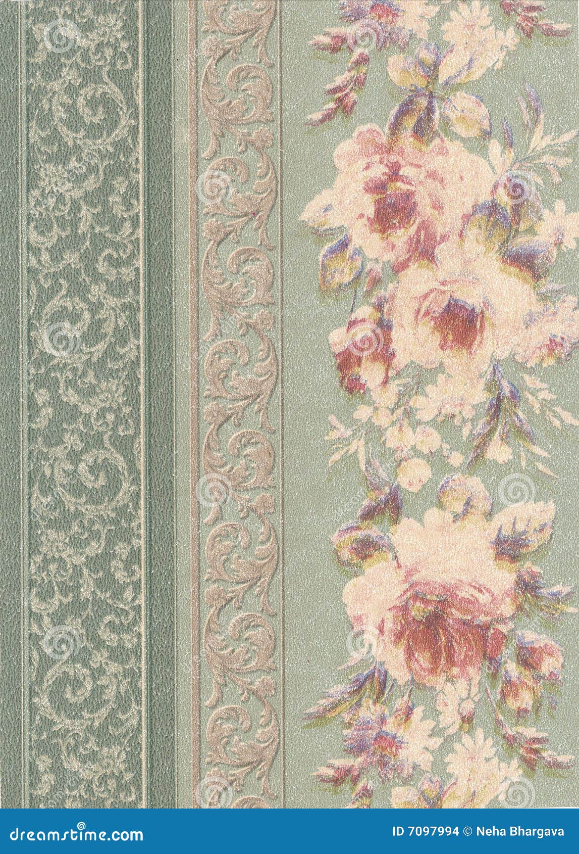 Floral print texture paper stock illustration. Illustration of leaf ...