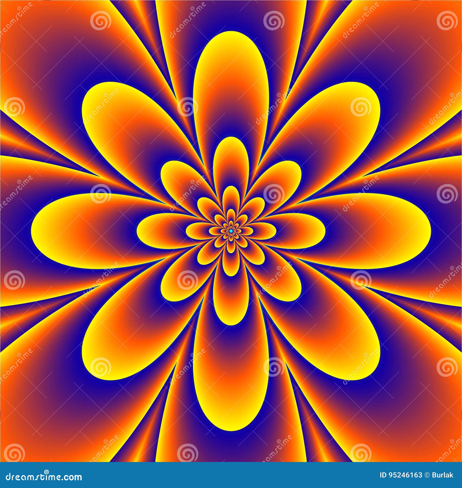 Floral psychedelic pattern stock vector. Illustration of hypnotic ...