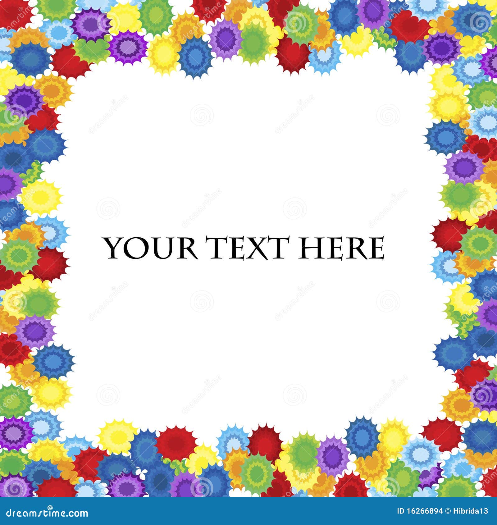 Floral rainbow frame stock illustration. Illustration of background ...