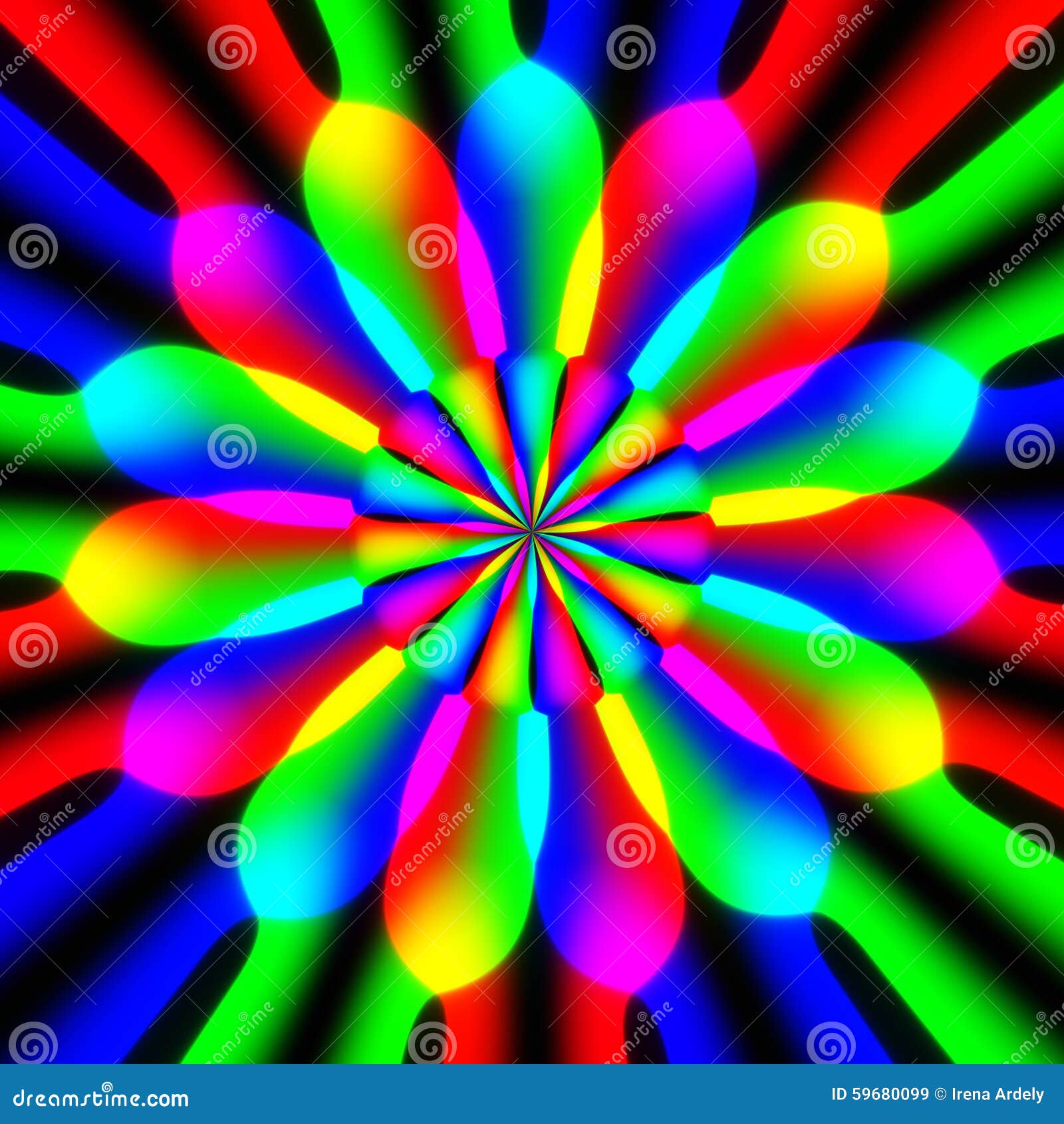 Floral Rainbow Spectrum Pattern Texture Stock Illustration ...