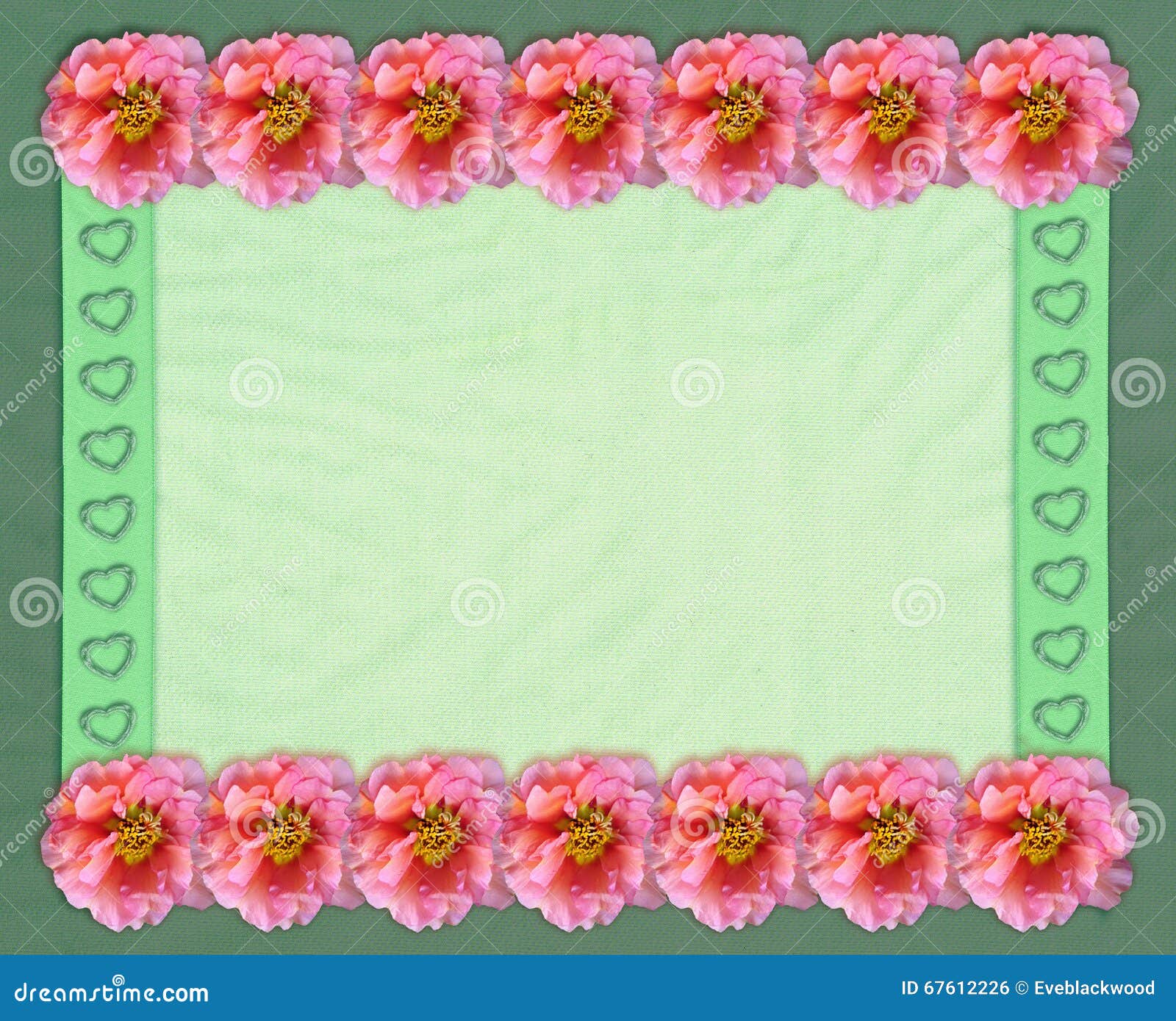 Floral Rectangular Frame With Tulle Background Stock Photography ...