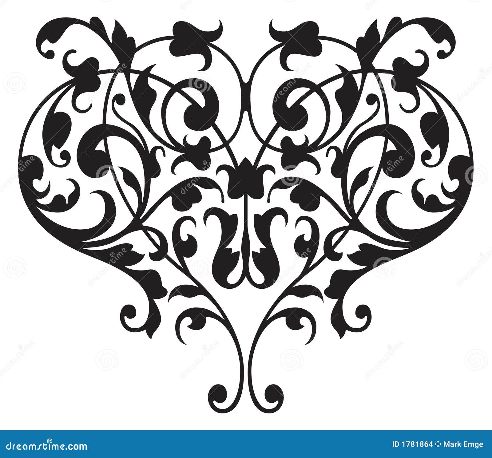 Floral Renaissance Detail Vector Stock Vector - Illustration of wrought ...