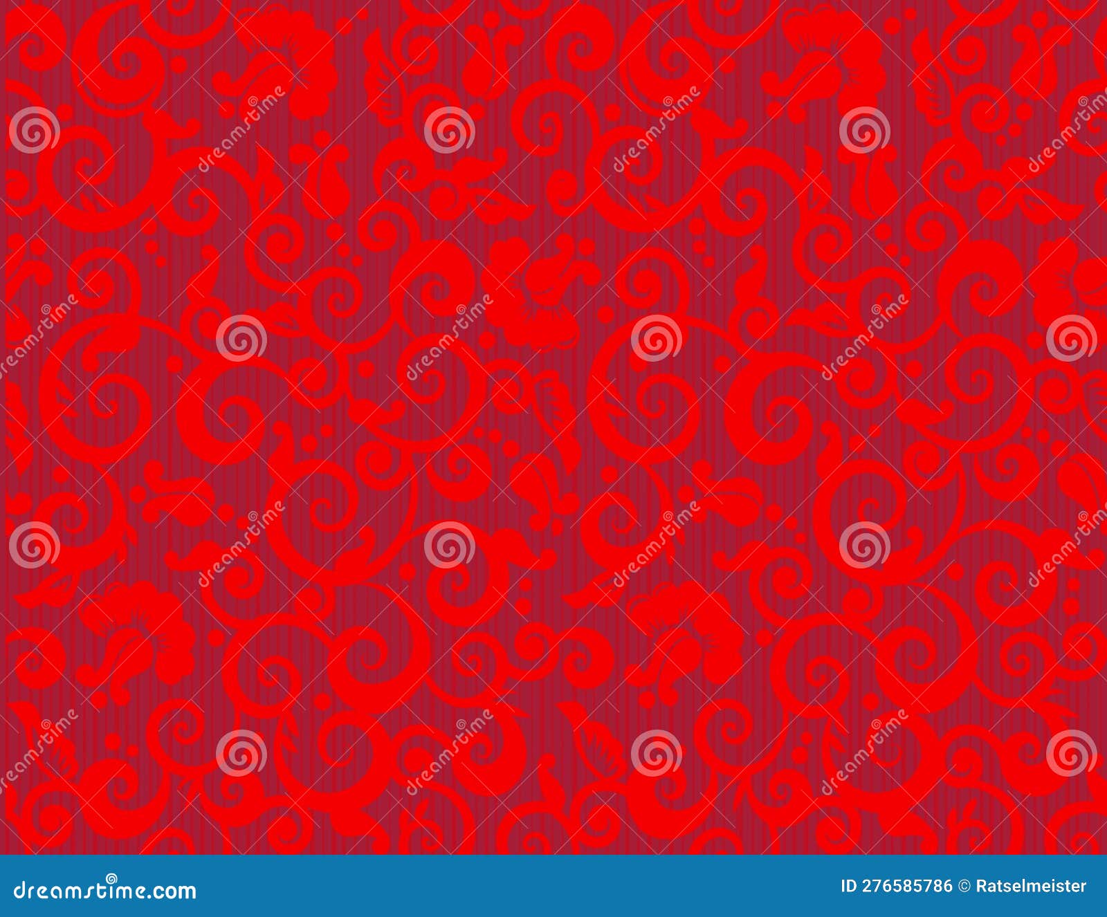 Red Elegant Floral Repeat Pattern, or Seamless Wallpaper, Tilable ...