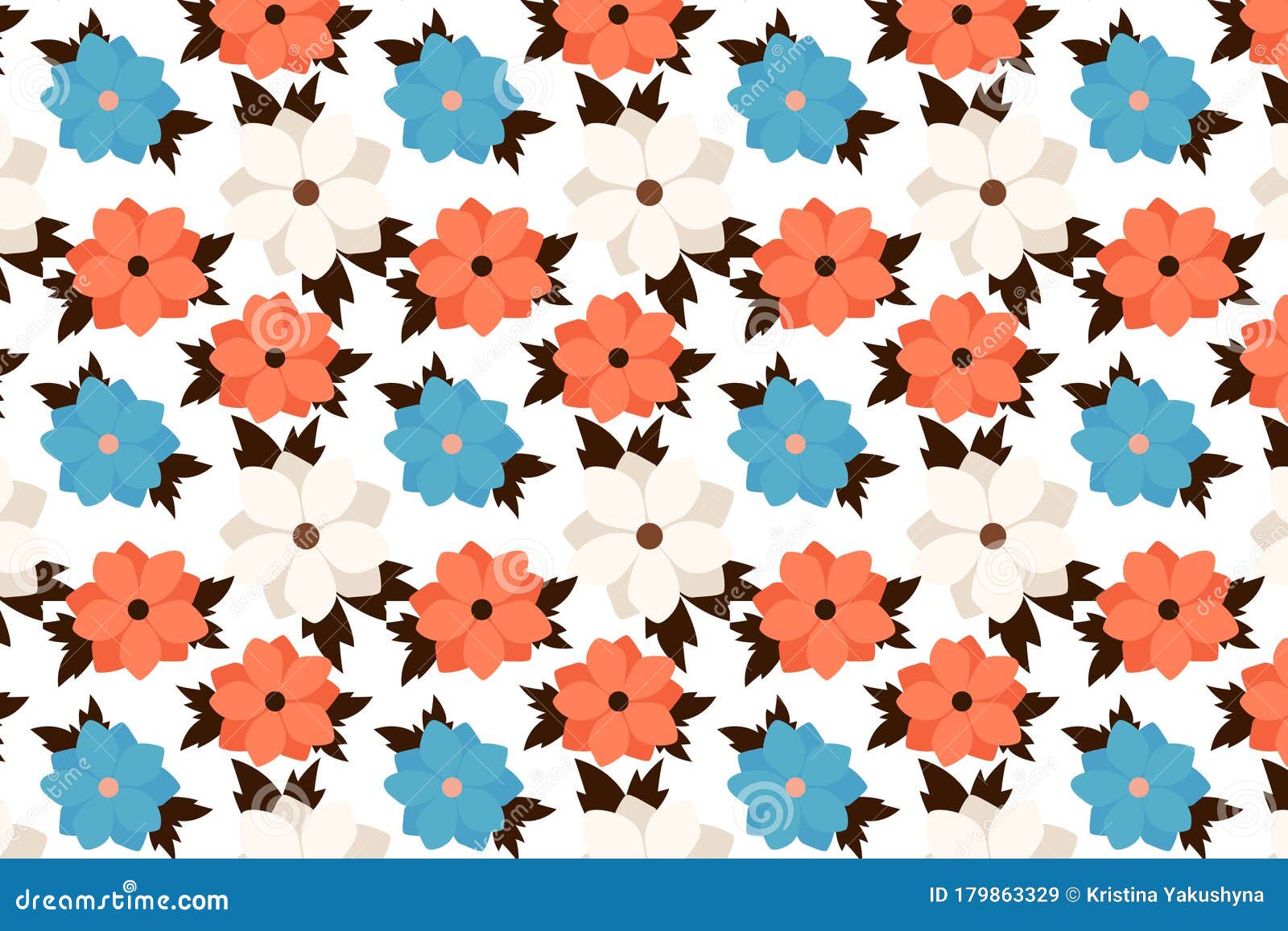 Floral Repeating Pattern. Summer Floral Background Stock Illustration ...