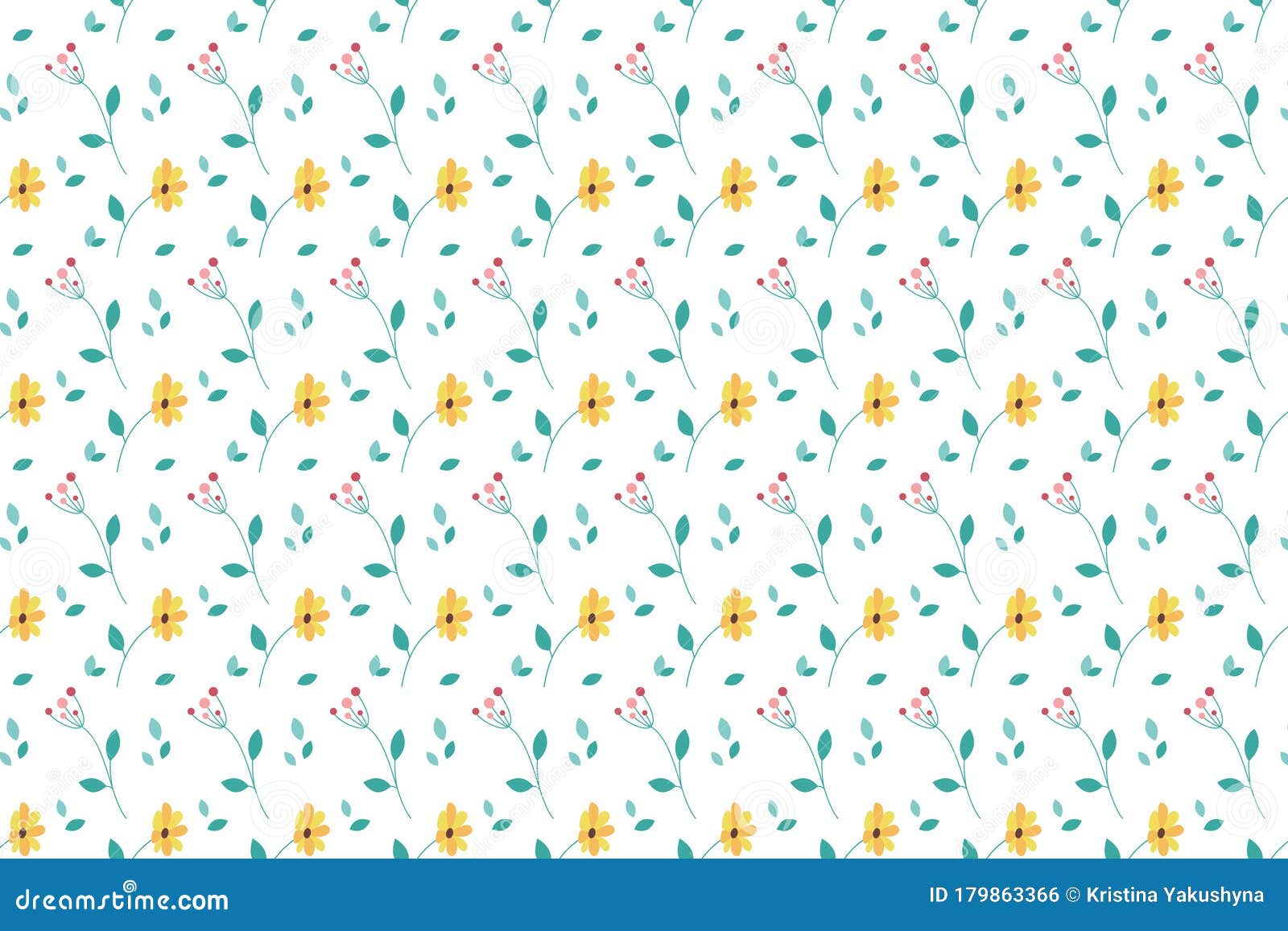 Floral Repeating Pattern. Summer Floral Background Stock Illustration ...