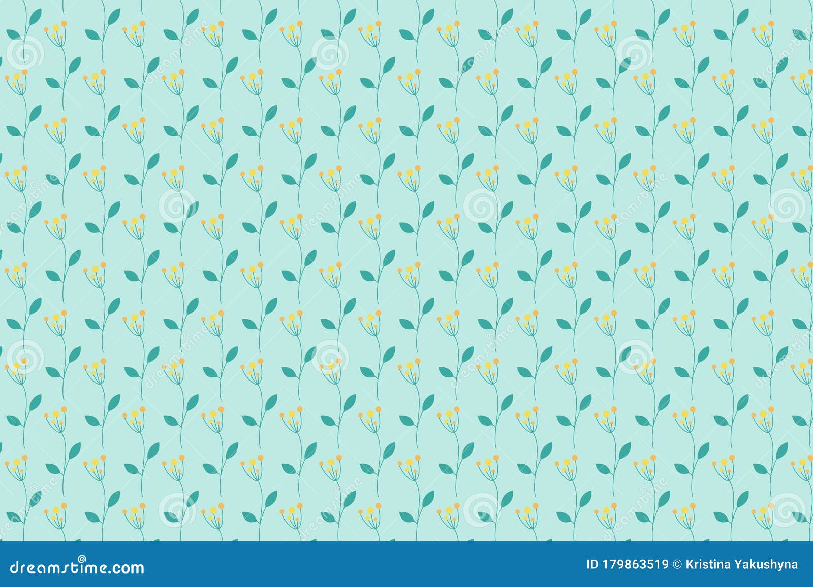 Floral Repeating Pattern. Summer Floral Green Background Stock ...