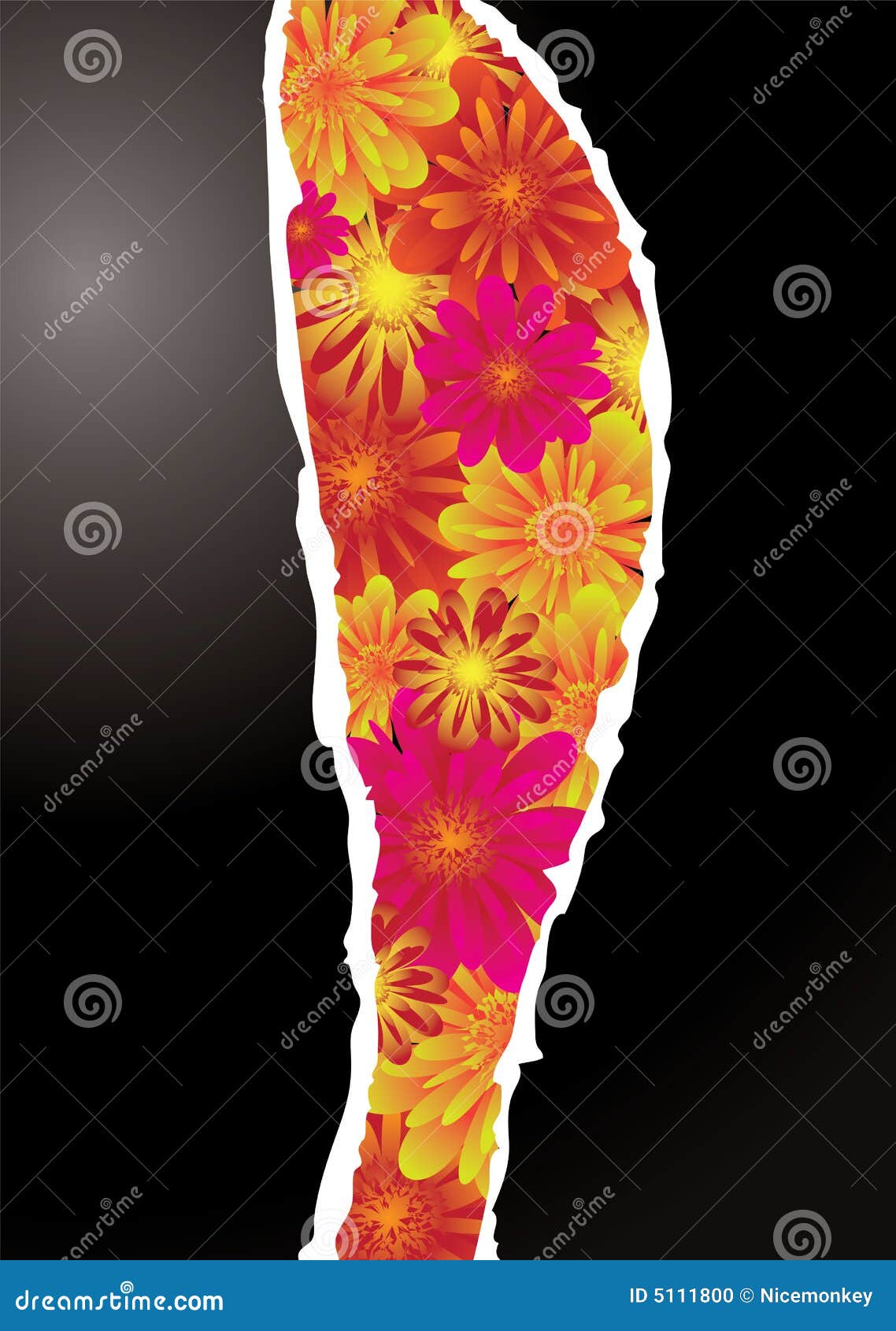 Floral rip stock vector. Illustration of abstract, pink - 5111800