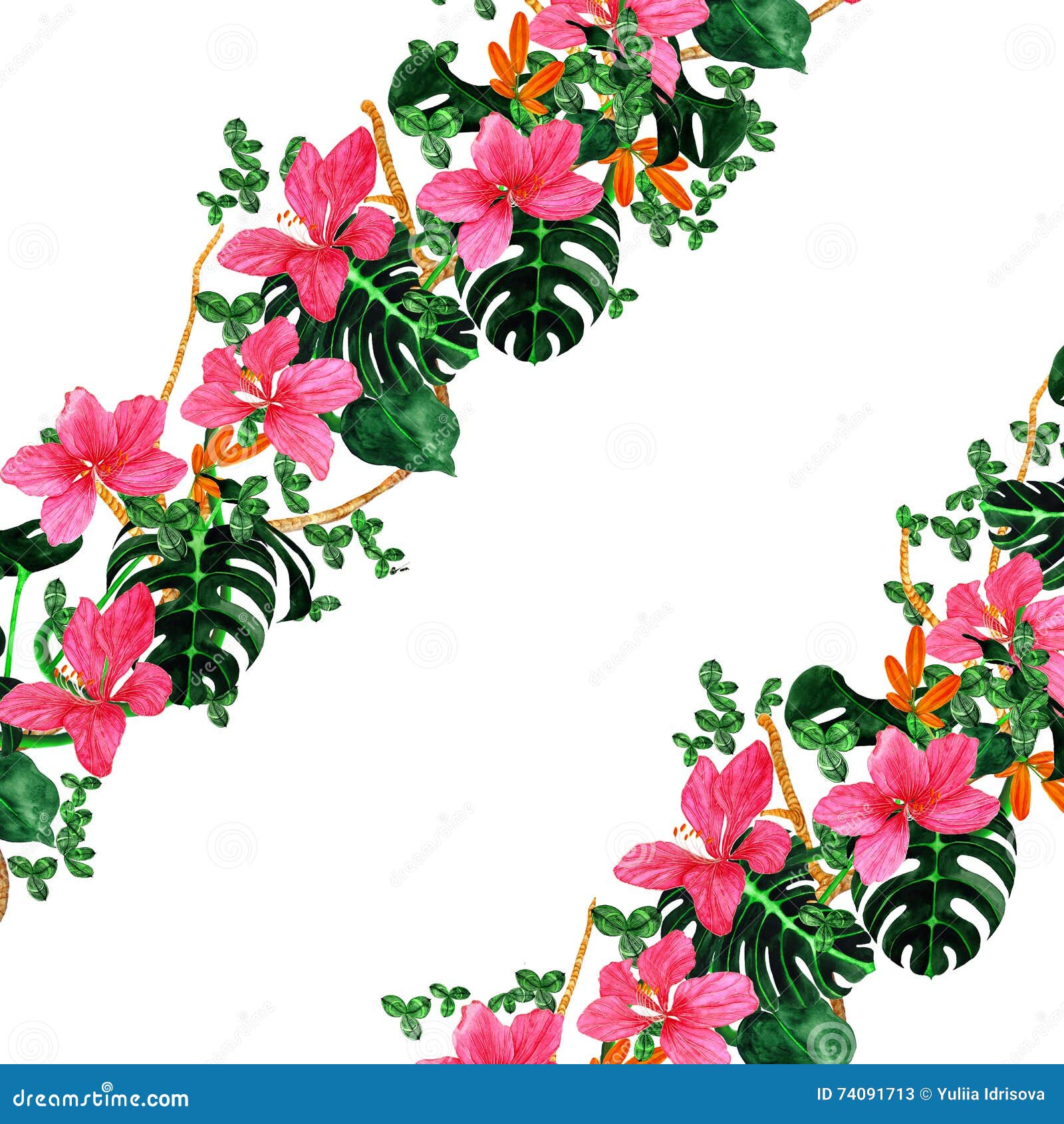 Floral rosette stock illustration. Illustration of branch - 74091713