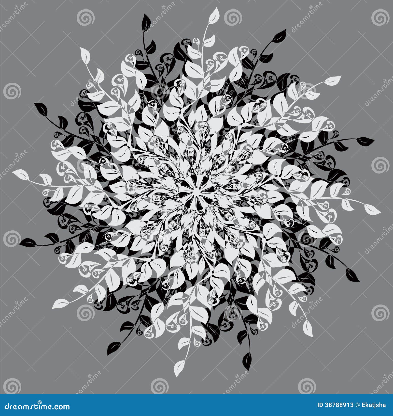 Floral round background stock vector. Illustration of sign - 38788913