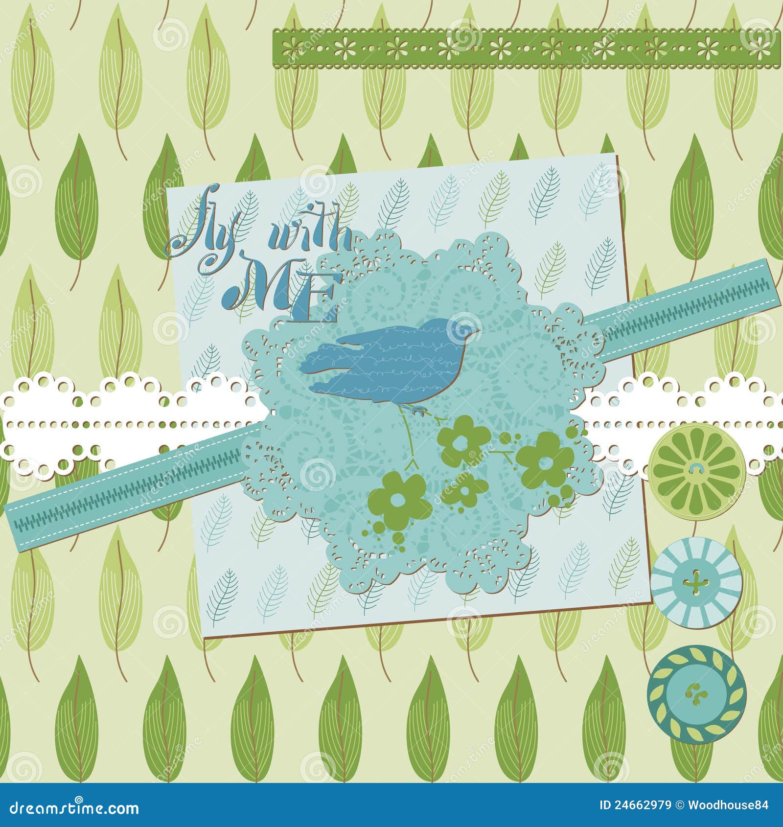 Floral Scrapbook Design Elements Stock Vector - Illustration of beauty ...