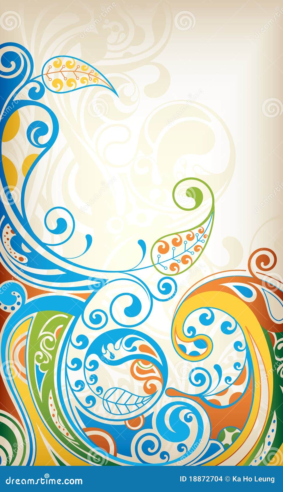 Floral Scroll stock illustration. Illustration of curve - 18872704