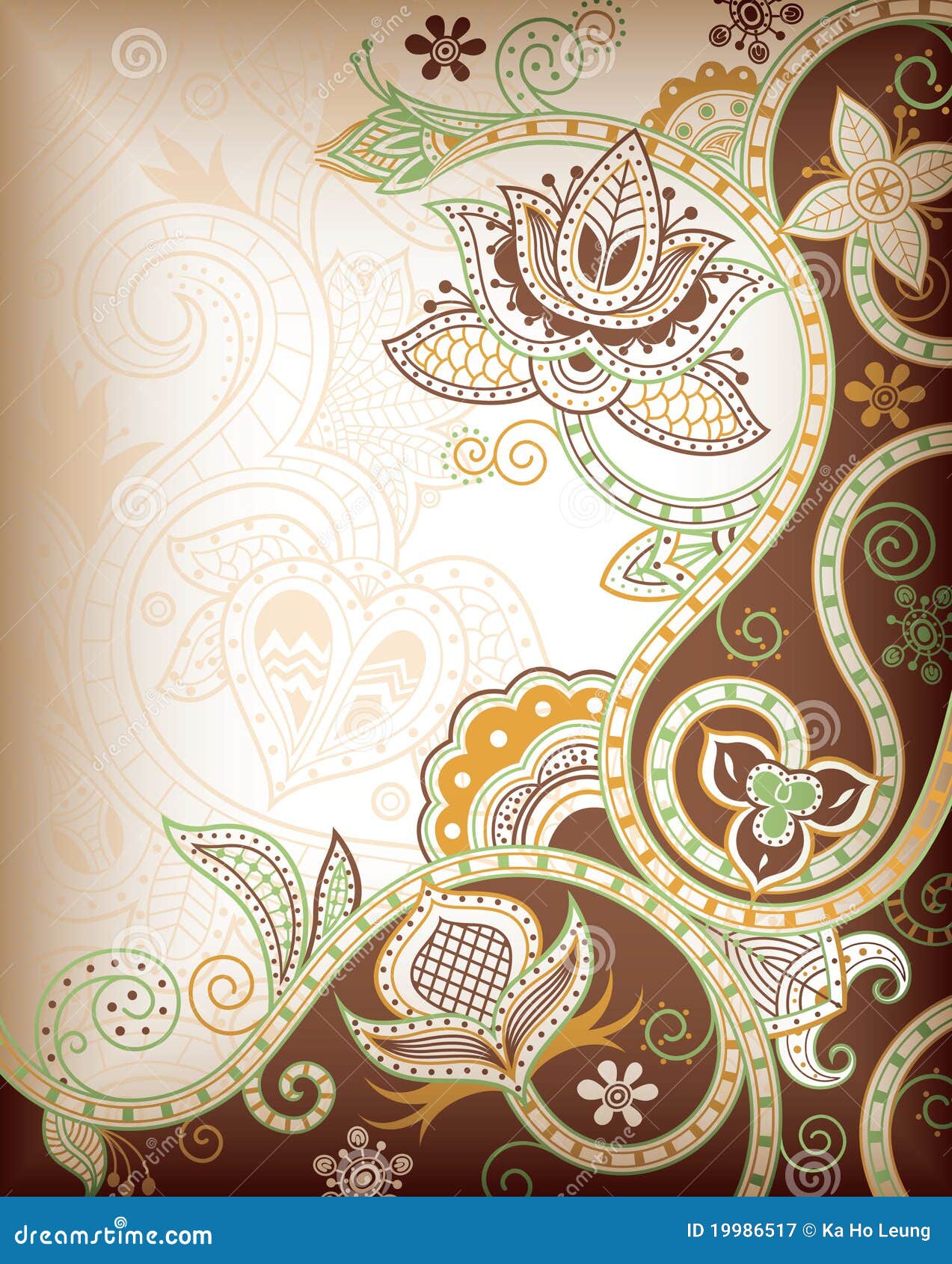 Floral Scroll stock illustration. Illustration of style - 19986517