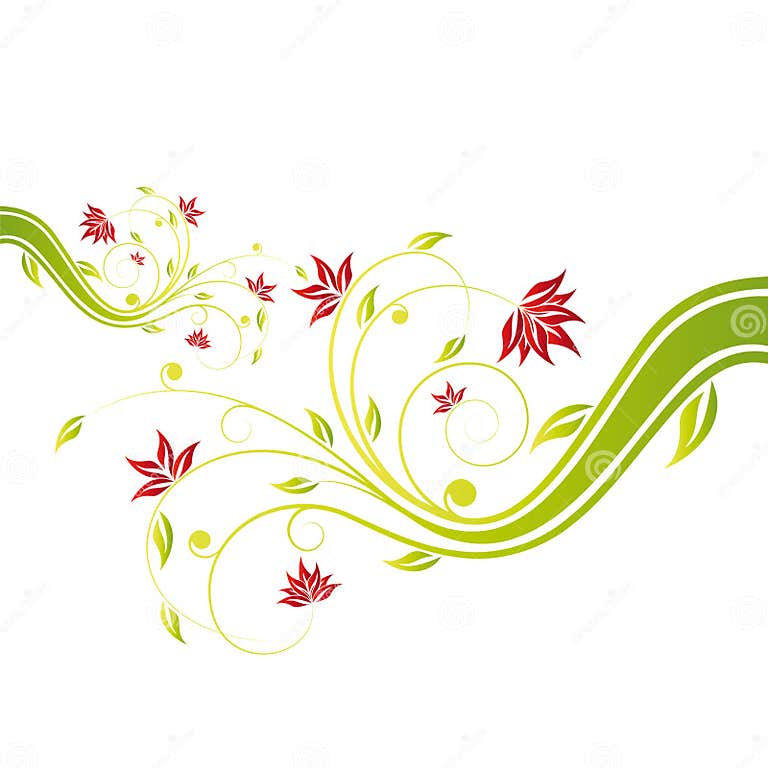 Floral scroll stock vector. Illustration of clip, leaf - 4759333