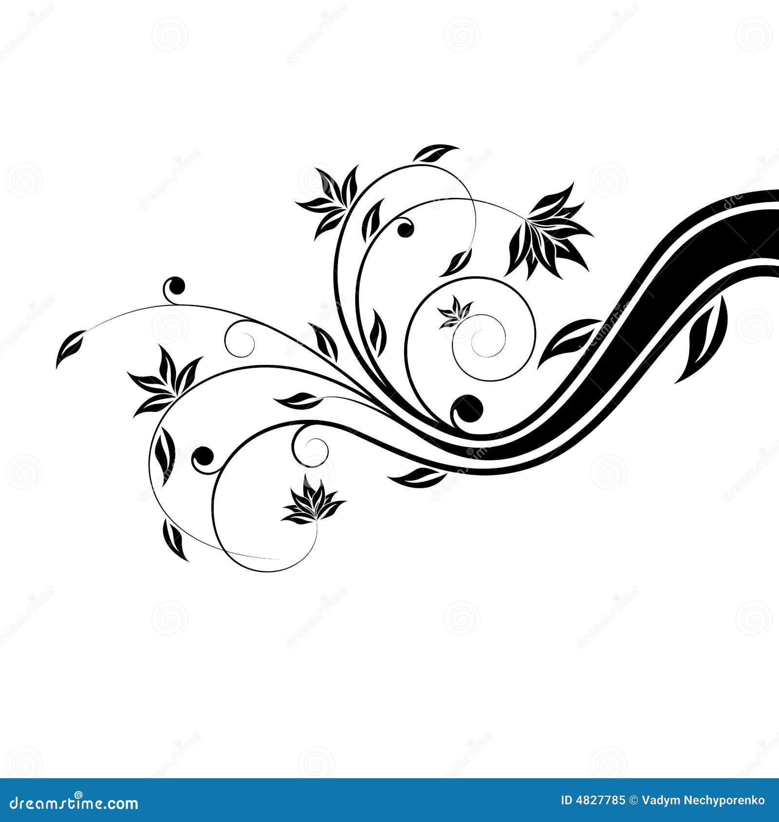 Floral Scroll Royalty Free Stock Photo - Image: 4827785
