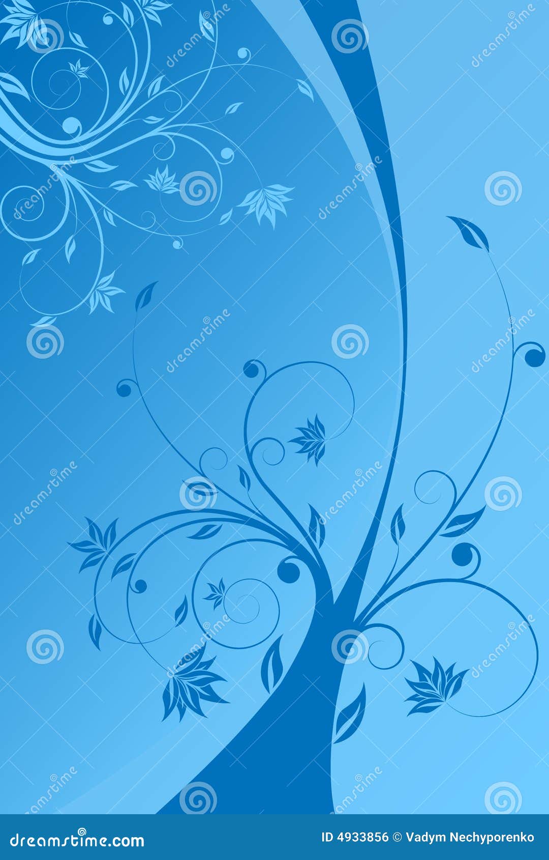 Floral scroll background stock vector. Illustration of stencil - 4933856